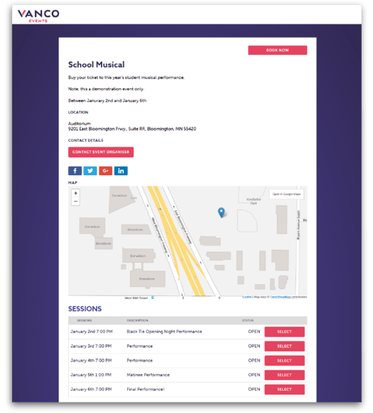 School Event Management Software - Ticketing & Registration | Vanco