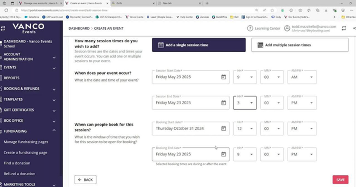 Vanco | Vanco Events Non-Profit Web Demo